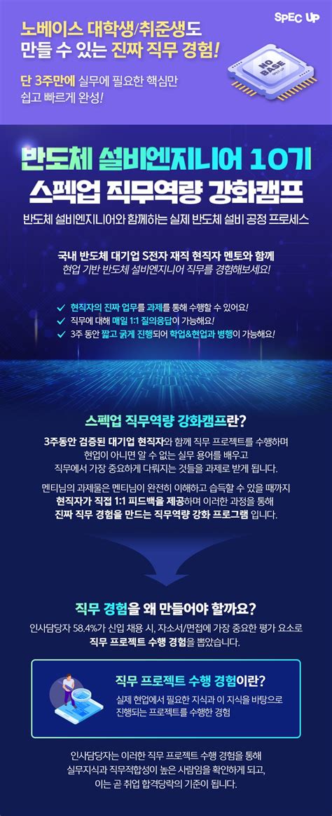 스펙업 국내 반도체 대기업 S사 현직자 멘토와 함께하는 요즘것들