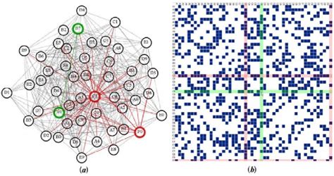 representation of a sample network [8] a node link diagram and b