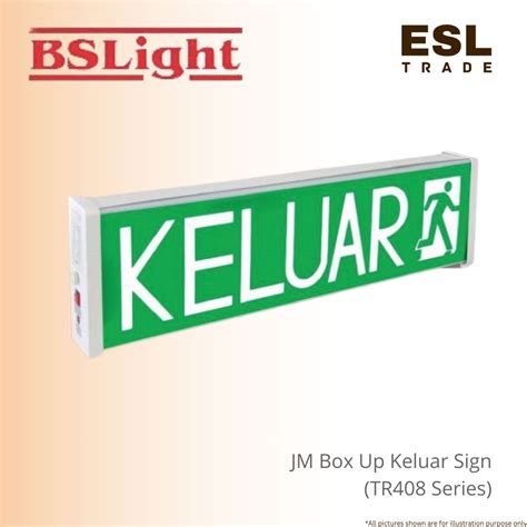 Jm Tr408 Led Box Up Keluar Sign Sirim And Bomba Approved Emergency Exit
