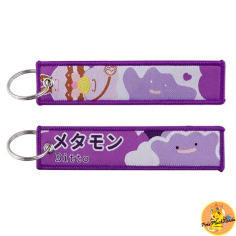 Llavero Ditto Bordado Pokémon Pokeplush