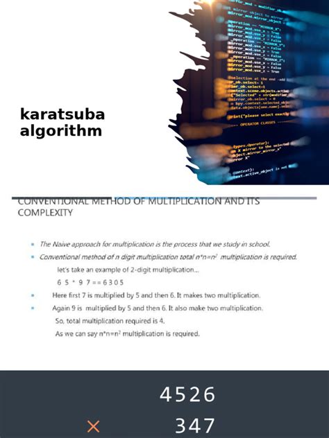 Karatsuba Algorithm Pdf