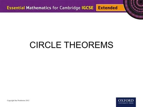 Circle Theorem Extended Ppt