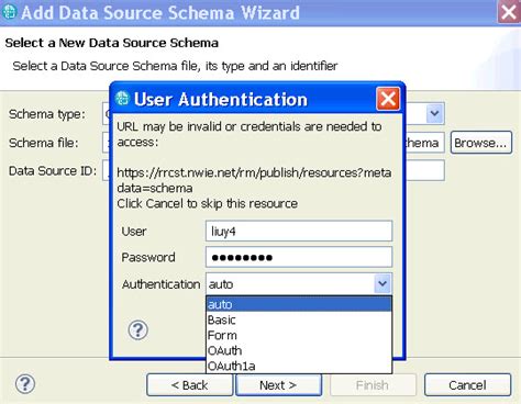 Rpe 1122 Adding Data Source Schema Of Rrc 402 Failed Jazz Forum