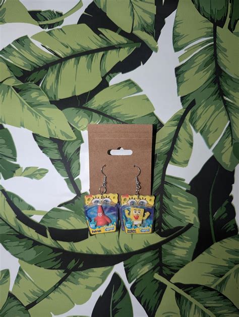 Spongebob And Patrick Mini Figure Earrings Etsy