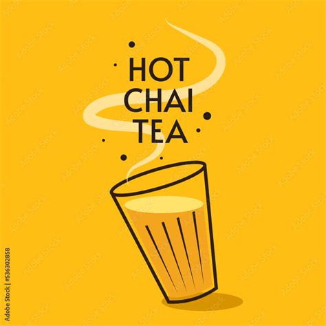 Chai Logo Design Karak Milk Chai Illustration On Organic Background