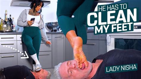 He My Living Doormat Now Has To L My Feet Clean Foot Domination