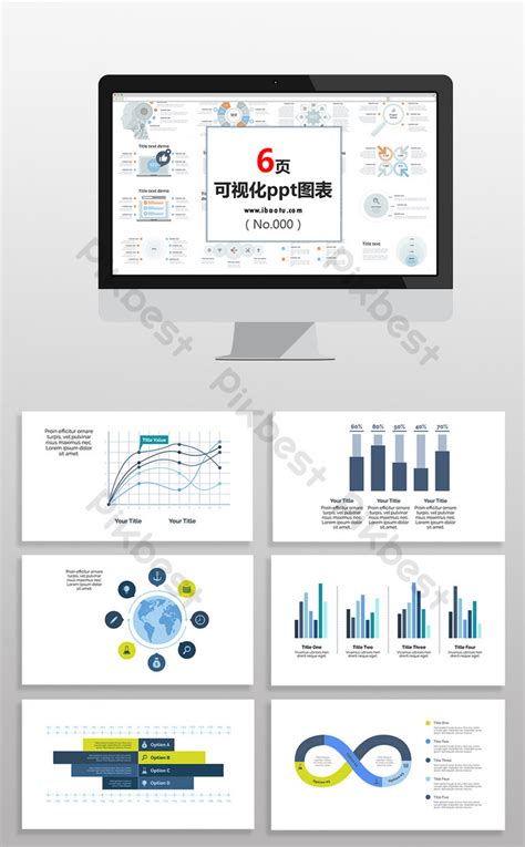 Blue Analysis Data Chart PPT Element PowerPoint PPTX Template Free Download Pikbest