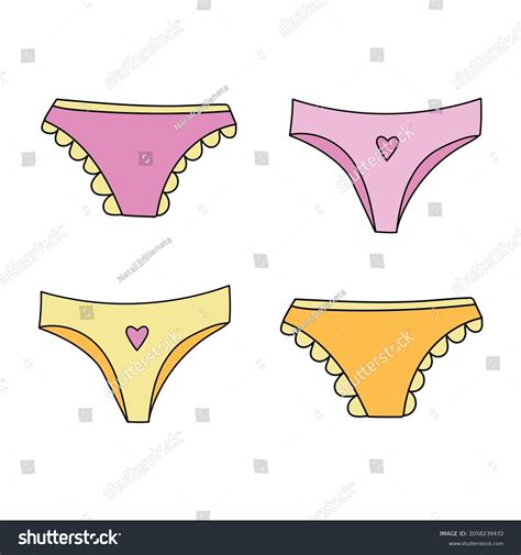 Vector Panties Set Four Types Women Stock Vector Royalty Free