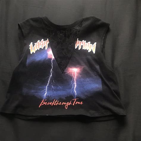 Vintage Rock Band Lacy Crop Top🖤 Not Sure What Band Depop