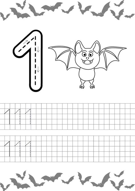 Halloween Number Writing Practise Sheet Printable Writing Numbers Free Printable Numbers
