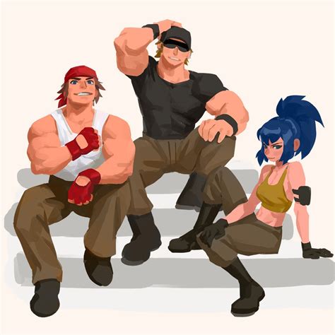 Leona Heidern Ralf Jones And Clark Still The King Of Fighters And More Drawn By