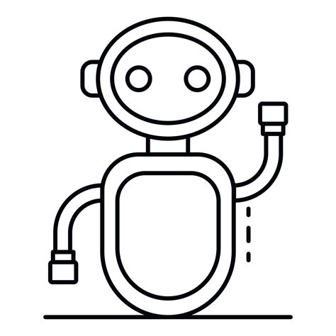 Greeting Chat Bot Icon Outline Style 15175314 Vector Art At Vecteezy