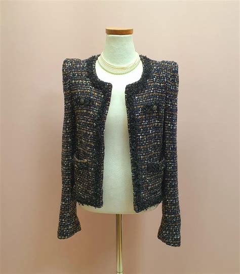 파워숄더 수술 트위드 숏자켓 헬로마켓