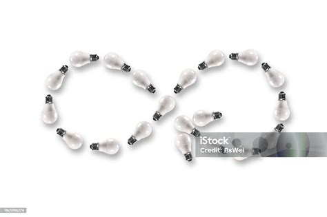 Led 전구 화살표 무한대 기호 에코 원형 경제 3 차원 일러스트 레이 션 0명에 대한 스톡 사진 및 기타 이미지 0명 Led 조명 개념 Istock