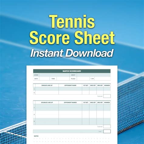 Tennis Card Etsy