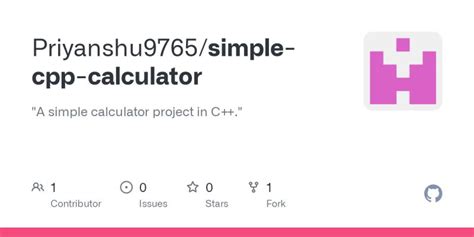 Priyanshu Borekar On Linkedin Github Priyanshu9765simple Cpp Calculator A Simple