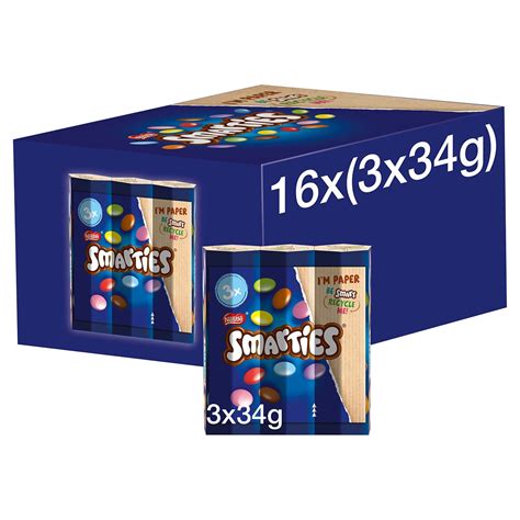 Nestle Smarties Tube 3 X 34g X 16 Costco Uk Costco Uk