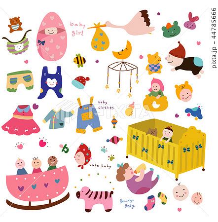 イラスト 赤ちゃん おもちゃのイラスト素材 44785666 PIXTA