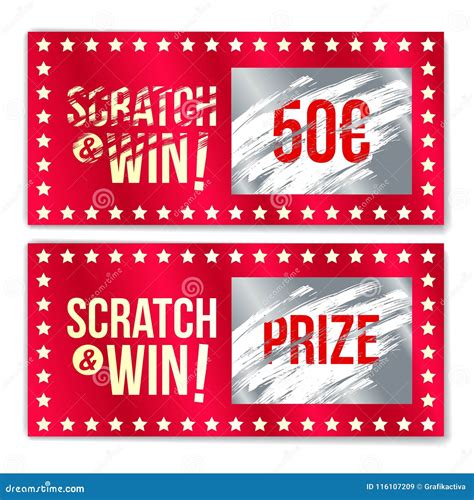 scratch card game and win with effect from scratch marks stock vector illustration of draw
