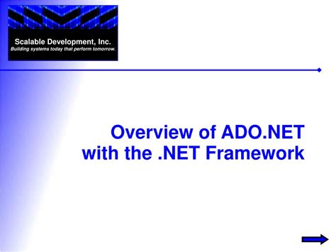 PPT Overview Of ADO NET With The NET Framework PowerPoint Presentation ID