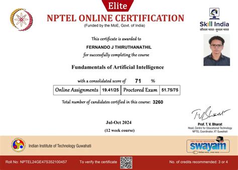 Fernando J Thiruthanathil On Linkedin Artificialintelligence Nptel