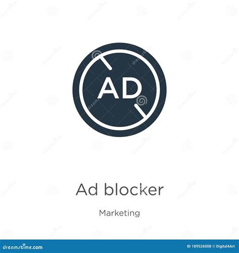 Ad Blocker Icon Trendy Ad Blocker Logo Concept On White Background From Marketing Collection
