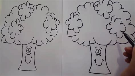 Дърво как да нарисувам дърво картинка за оцветяване Tree Drawing Video Youtube
