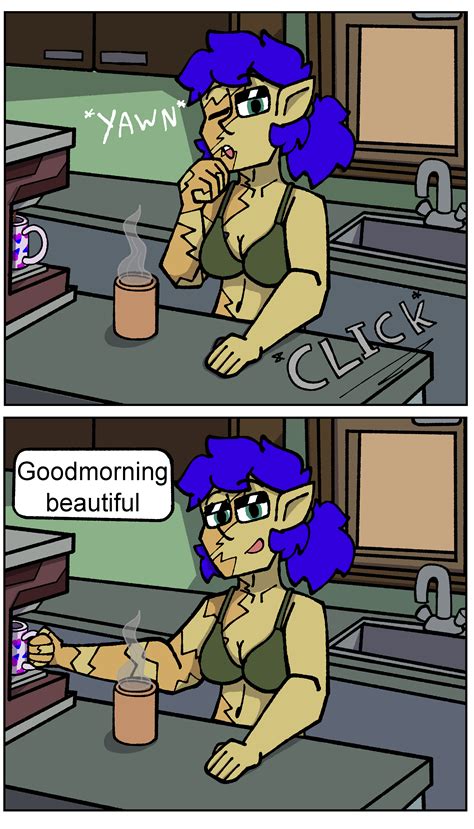 Rule 34 After Sex Blue Hair Bra Coffee Coffee Mug Comic Comic Page