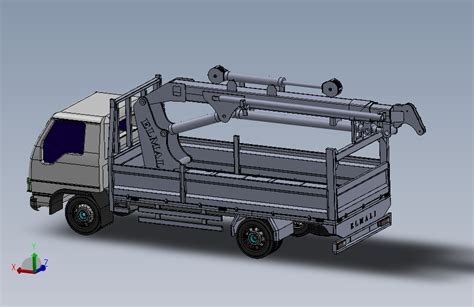 卡车起重机 Solidworks 2021 模型图纸下载 懒石网