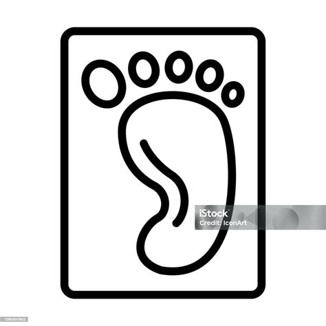 역사 컬렉션의 풋 프린트 아이콘 흰색 배경에 격리 된 얇은 선형 발 인쇄 발 인쇄 윤곽선 아이콘 라인 벡터 풋 프린트 기호 웹 및 모바일 기호 0명에 대한 스톡 벡터 아트