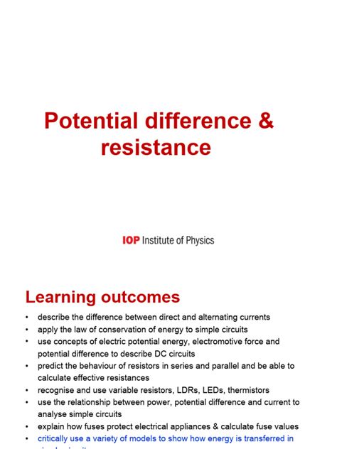 Potential Diff Resistance Pdf Voltage Electrical Resistance And Conductance