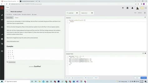 Codewars 8 Kyu Whats The Real Floor Javascript Youtube