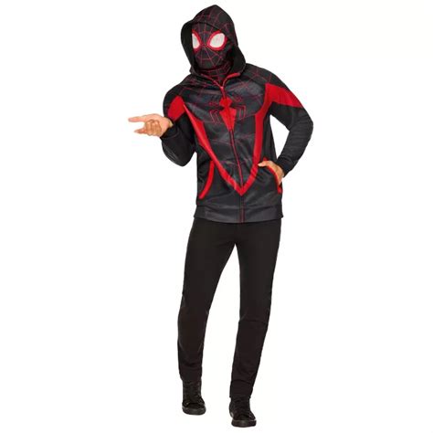 Adult Miles Morales Costume Top And Mask Spider Man Classic