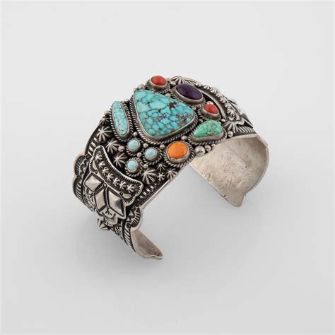 Lot Darryl Becenti Mixed Stones Cuff