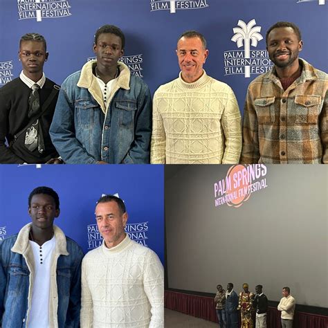 Matteo Garrone Seydou Sarr Moustafa Fall And Mamadou Kouassi Are In Palm Springs Venice