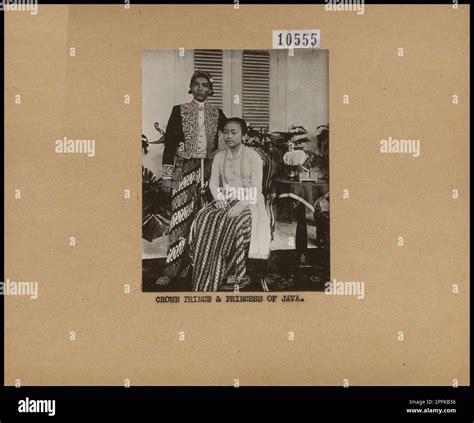 the crown prince and princess of java java indonesia 1900 stock