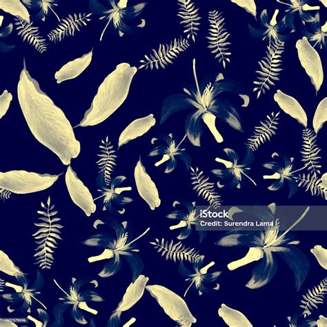 흰색 패턴 배경입니다 Azure 열대 식물학 인디고 원활한 팜 네이비 플로라 텍스처 배경 화면 이국적인 꽃 단풍 봄 식물 플로라