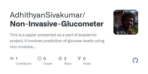 Github Adhithyansivakumar Non Invasive Glucometer This Is A Paper Presented As A Part Of