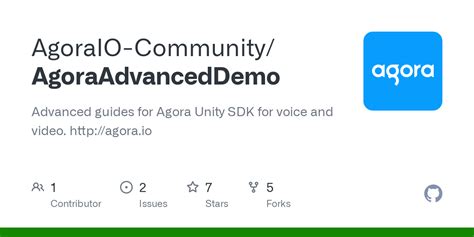 GitHub AgoraIO Community AgoraAdvancedDemo Advanced Guides For Agora Unity SDK For Voice And