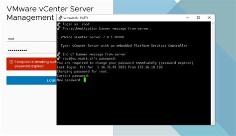 Vcenter Vami Login Fails Due To Expired Password Vswitchzero