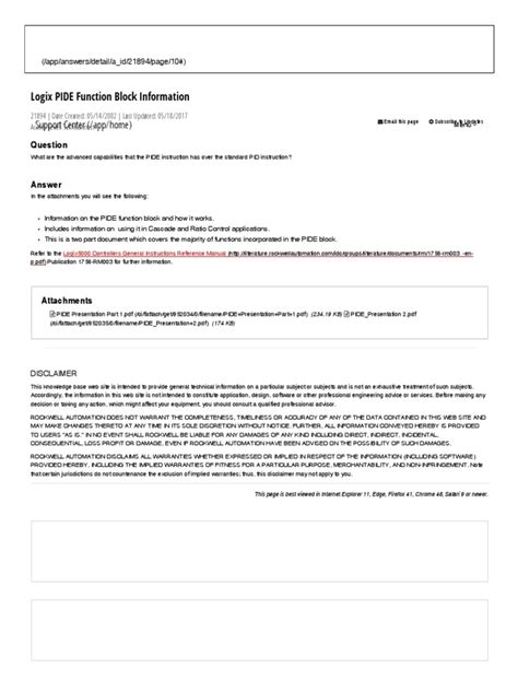 Logix Pide Function Block Information Pdf Portable Document Format Websites