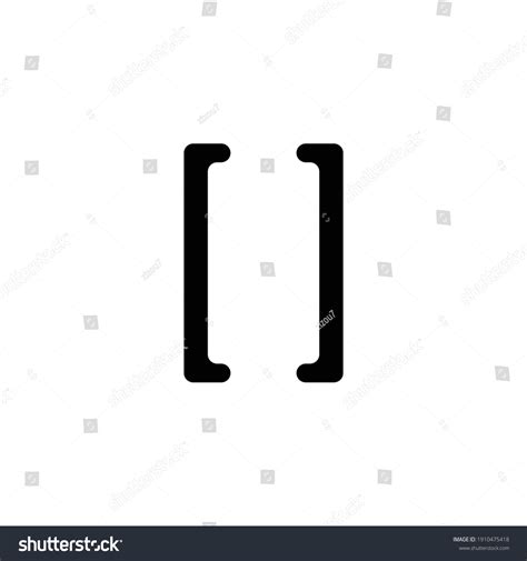 Square Brackets Box Brackets Vector Illustration Stock Vector Royalty Free 1910475418