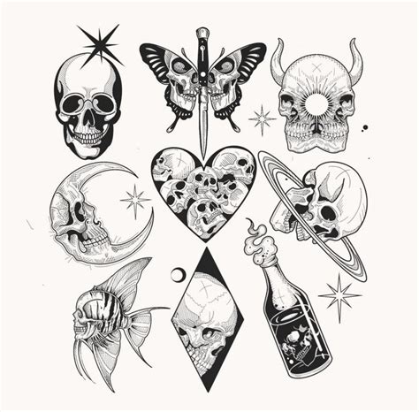 Pin By Désirée Serenity On Flash Art Tattoo Flash Art Spooky Tattoos Blackwork