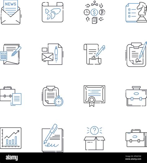 Manufacturing Files Line Icons Collection Automation Assembly