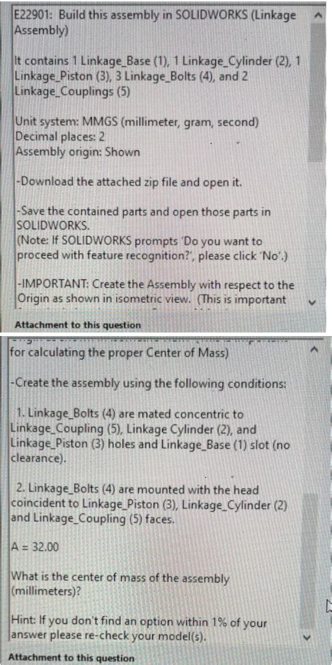 E22901 Build This Assembly In Solidworks Linkage