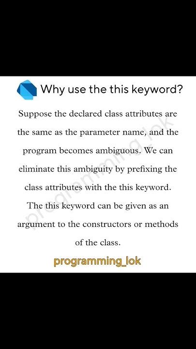 Q18 This Keyword In Dart Flutter App Dart Coding Programming