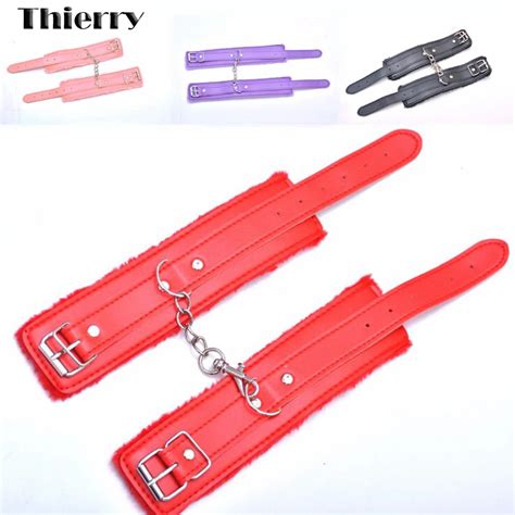 Thierry Pu Leather Handcuffs Wrist Restraints For Adult Flirting Gamefetish Bondage Restraints
