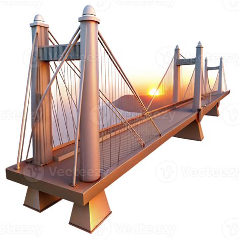 Beautiful Contemporary Suspension Bridge Intricate Cable Structure