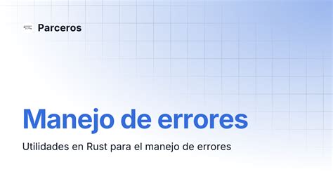 Manejo De Errores Parceros