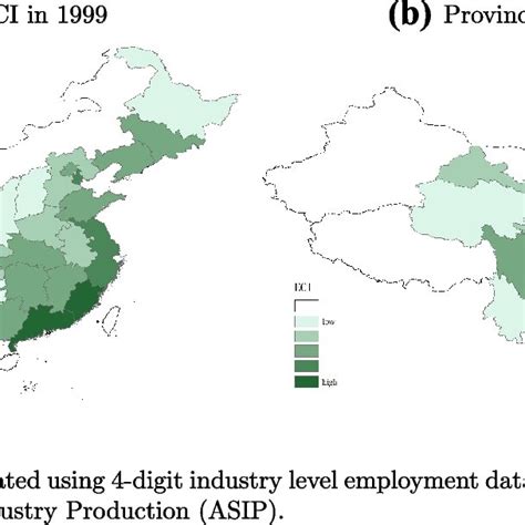 Regional Economic Complexity Index 1999 Vs 2007 Download Scientific
